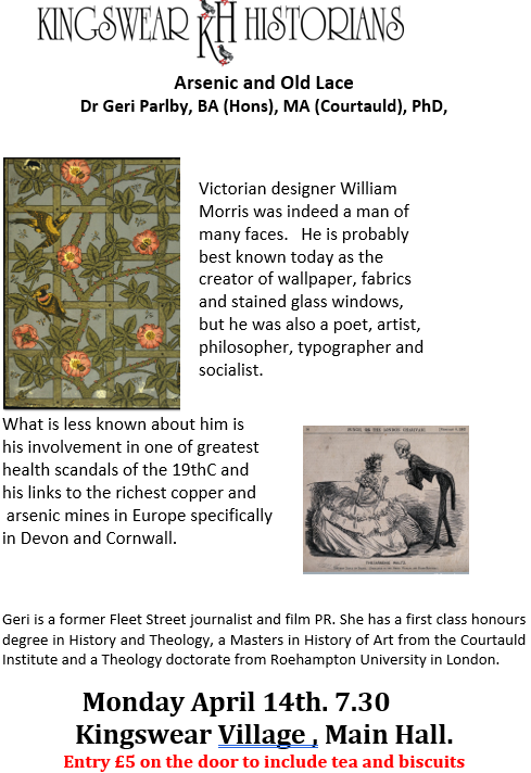 Arsenic and Old Lace 14 April 2025 – Kingswear Historians